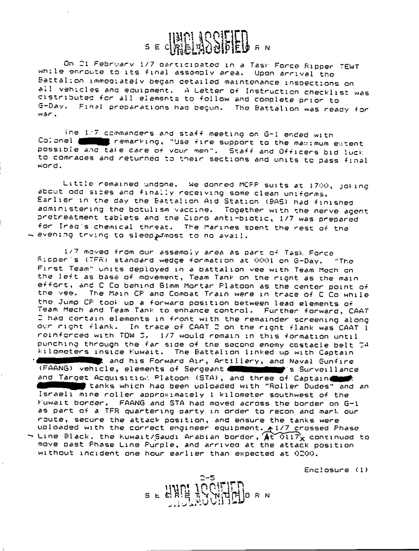 Task Force Ripper Command Chronology